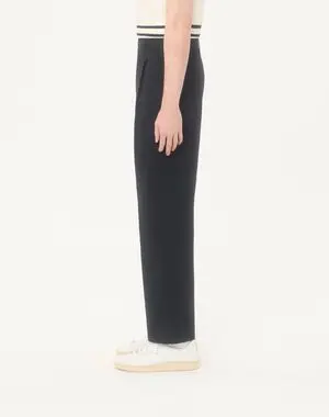 Valentino Garavani Cotton Gabardine Trousers With Vlogo Embroidery - Black