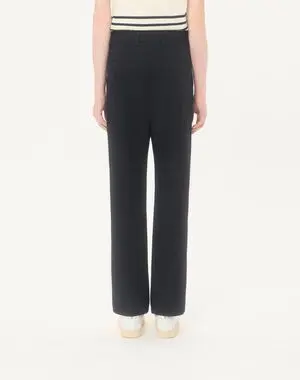 Valentino Garavani Cotton Gabardine Trousers With Vlogo Embroidery - Black