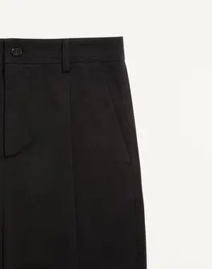 Valentino Garavani Cotton Gabardine Trousers With Vlogo Embroidery - Black