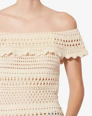 ETOILE Zaelle Off-the-shoulder Crochet Top