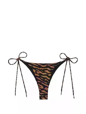 Chrome Hearts X Dib Tiger-print Bikini Bottoms - Brown