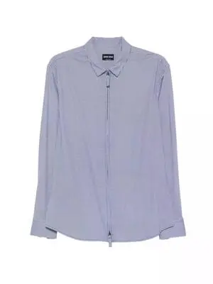 Giorgio Armani Houndstooth-pattern Zip-fastening Shirt