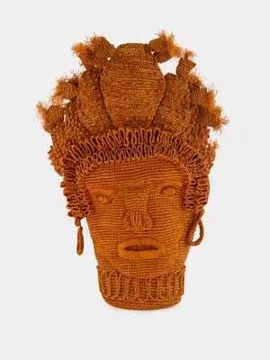 NATALIA BRILLI Terracotta Sicilian Moor’s Female Vase - Orange