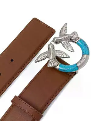 Pinko Logo-buckle Belt - Brown