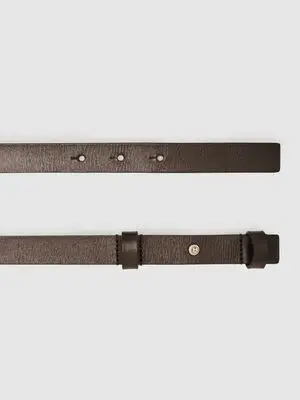 REISS Hayley Leather Square Hinge Belt