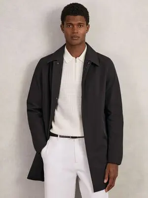 REISS Logan Hybrid Overcoat With Removable Funnel Neck