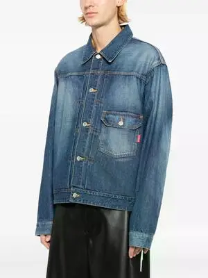MASTERMIND WORLD Patchwork Jacquard Denim Jacket - Black