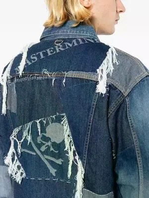 MASTERMIND WORLD Patchwork Jacquard Denim Jacket - Black