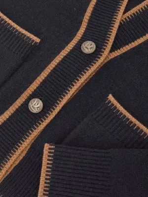 REISS Louisa Wool-cashmere Tipped Cardigan