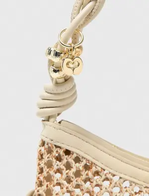 Maje Fringed Mesh Hobo Bag