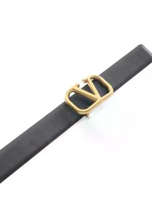 Valentino Garavani V-logo Reversible Belt - Black
