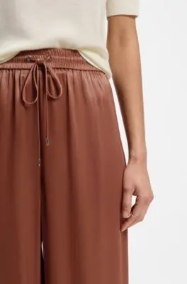 BOSS Relaxed-fit Satin Pants