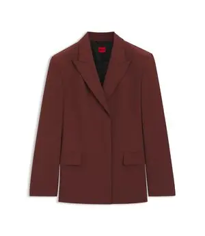 Hugo Relaxed-fit Blazer In Stretch Fabric