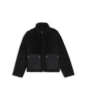 Hugo Faux Fur Jacket With Patch Pockets