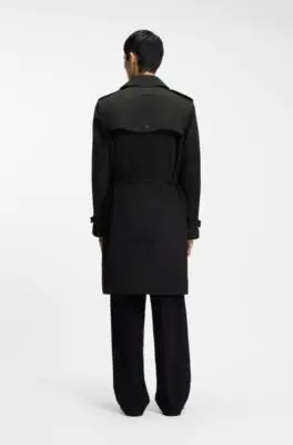 Hugo Water-repellent Cotton-blend Twill Trench Coat