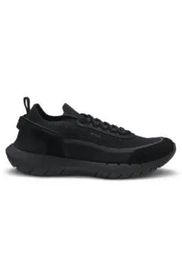 BOSS Sock Sneakers With Suede Trims