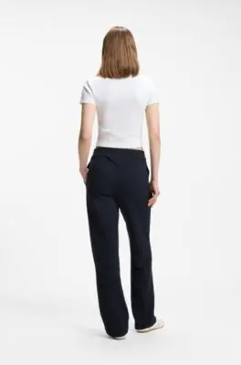 Hugo Straight-fit Track Pants In Diamond Jacquard