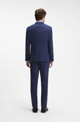 Hugo Two-piece Extra-slim-fit Suit In Patterned Fabric