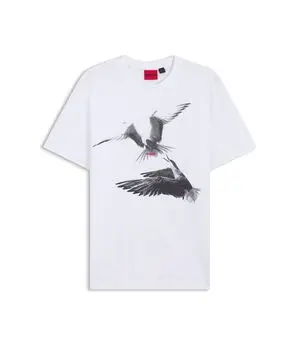 Hugo Cotton-jersey T-shirt With Animal Artwork