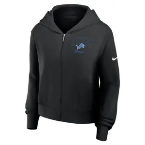 Nike Detroit Lions Primetime Nfl Full-zip Hoodie - Black