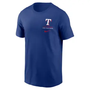 Nike Texas Rangers 2-hit Mlb T-shirt - Blue