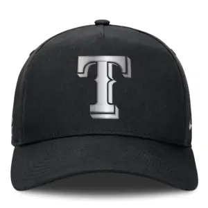 Nike Texas Rangers Rise Dri-fit Mlb A-frame Trucker Adjustable Hat - Black