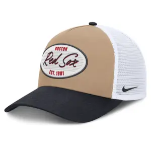 Nike Boston Red Sox Rise Mlb A-frame Trucker Adjustable Hat - Brown