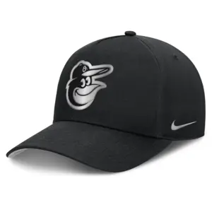 Nike Baltimore Orioles Rise Dri-fit Mlb A-frame Trucker Adjustable Hat - Black