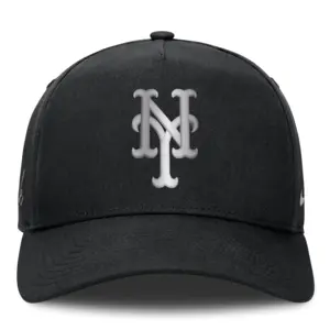 Nike New York Mets Rise Dri-fit Mlb A-frame Trucker Adjustable Hat - Black