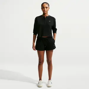 Nike Chill Waffle Loose Mid-rise Shorts - Black