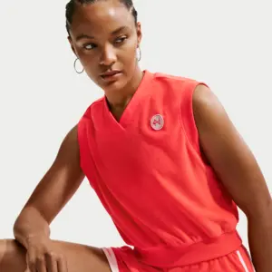 Nike Chill Terry V-neck Tank Top - Red