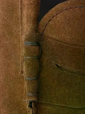 Prada Aged-effect Suede Loafers