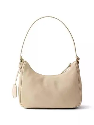Prada Re-edition 2005 Nubuck And Saffiano Leather Mini-bag - Neutrals