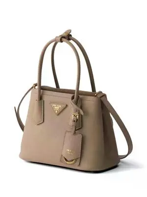 Prada Double Saffiano Leather Mini-bag - Brown