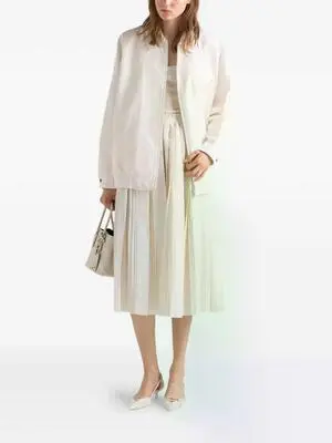 Prada Silk Faille Pleated Skirt