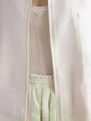 Prada Silk Faille Pleated Skirt