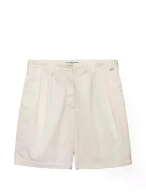 Prada Gabardine Bermuda Shorts - Neutrals
