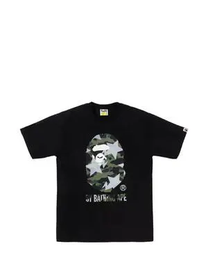 A BATHING APE Ape Head Camouflage-print T-shirt - Black
