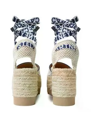 Stella McCartney Gaia Striped Platform Espadrilles