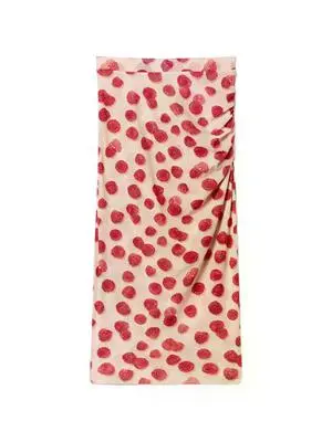 Stella McCartney Printed Ruched Skirt - Pink