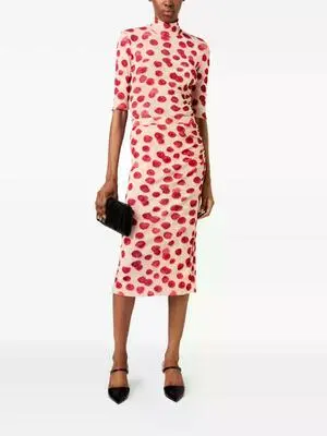 Stella McCartney Printed Ruched Skirt - Pink