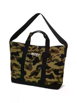 A BATHING APE Logo-embroidered Messenger Bag
