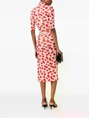 Stella McCartney Raspberry-print Ruched Top