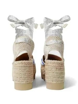 Stella McCartney Gaia Daisy-print Platform Espadrilles