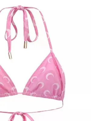 MARINE SERRE Moon Print Triangle Bikini