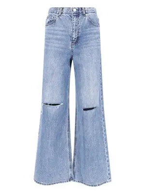 DUNST Flared Destroyed Jeans