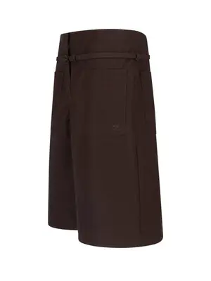 COURREGES Buckle Bermuda - Brown