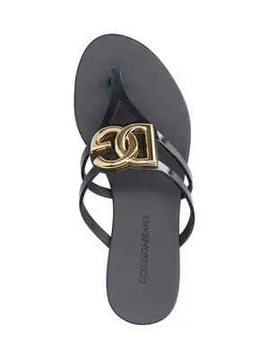 Dolce & Gabbana Dg Flip Flops - Black