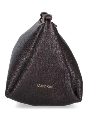 Calvin Klein Leather Shoulder Bag - Brown