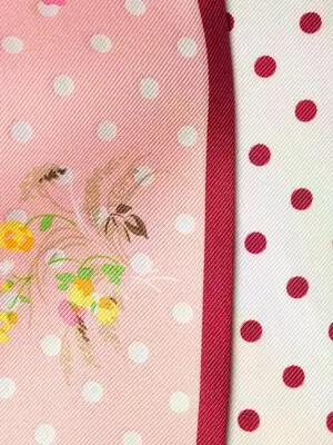 Prada Printed Silk Twill Skinny Scarf - Pink